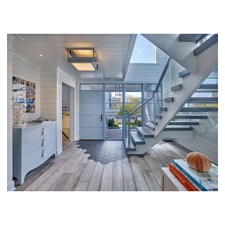 Transitional Bay Front Family Home - Transitional - Entry ...