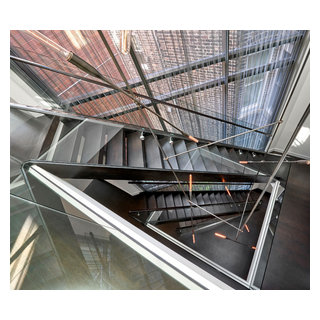 Triple Height Foyer Looking Down - Contemporain - Entrée - Chicago ...