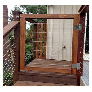 Wood Framed Cable Gate - Modern - Entry - San Diego - by San Diego ...