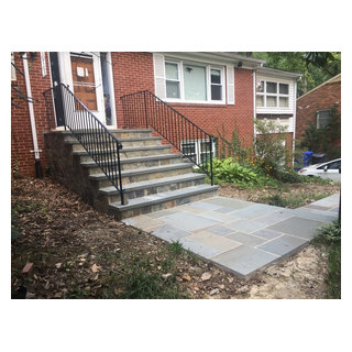 2 Inch Thermal Cut Flagstone Walkway in Silver Spring MD with Iron ...