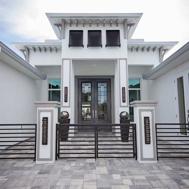 75 Most Popular 75 Beautiful White Render House Exterior Ideas and ...