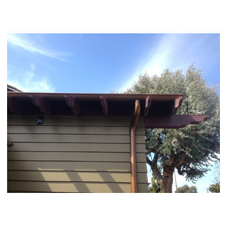 5 inch Half Round Gutters,Rustic Copper Aluminum - Craftsman - Exterior ...