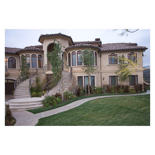 A Custom Home by Mega Builders - Mediterranean - Exterior - Los Angeles ...