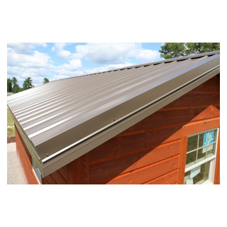 A solid steel roof, overhang and soffit will help keep you cozy ...