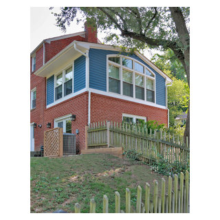 Addition on a hill - Traditional - Exterior - DC Metro - by Merrill ...