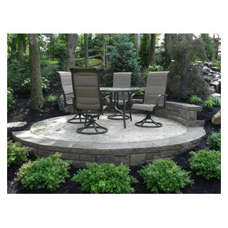 Allan Block Retaining Walls and Patio - Traditional - Exterior ...