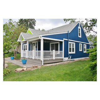 Ann Arbor Covered Front Porch With Lots Of Color - Classique - Façade ...