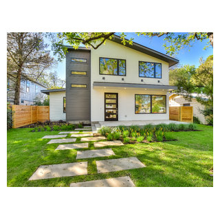 Ave H, Main house and Garage Apartment - Midcentury - Exterior - Austin ...