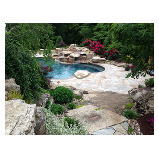 Backyard Oasis - Rustic - Exterior - St Louis - by Semco Stone | Houzz