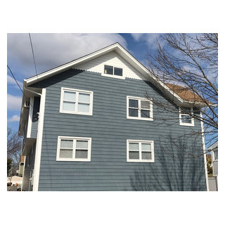 Baldwin Siding - Harbor Blue Shakes with Dutch Lap Sides and White ...