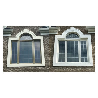 Before & After - Picture Window with flanking Casements and Round Top ...