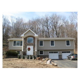 Bi-level converted to a colonial style home - Traditional - Exterior ...