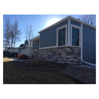 BoothBay Blue & Arctic White Reside with Boral Stone Veneer & Roof ...