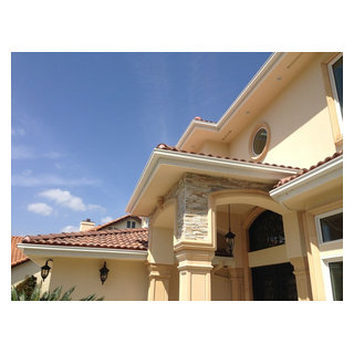 Box Gutters on Custom Home with Tile Roof, Walnut California ...