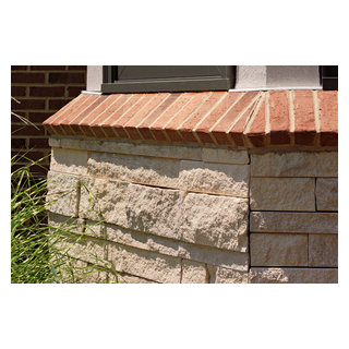 Briarwood Brick & ARRIS-stack Thin Stone Home - South Carolina - Contemporary - Exterior - Other ...