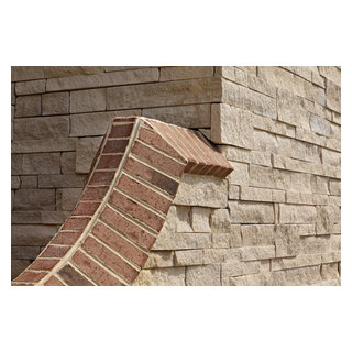 Briarwood Brick & ARRIS-stack Thin Stone Home - South Carolina - Contemporary - Exterior - Other ...