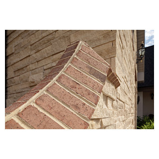 Briarwood Brick & ARRIS-stack Thin Stone Home - South Carolina - Contemporary - Staircase ...