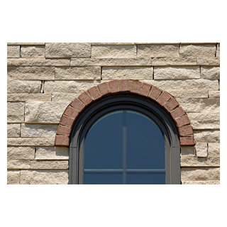 Briarwood Brick & ARRIS-stack Thin Stone Home - South Carolina - Contemporary - Exterior - Other ...