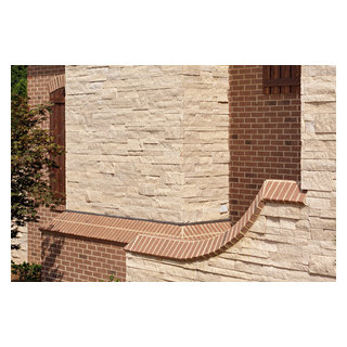 Briarwood Brick & ARRIS-stack Thin Stone Home - South Carolina - Contemporary - Exterior - Other ...