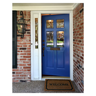 Bright Blue Front Door - Traditional - Exterior - Houston - by Renovate ...