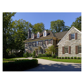 Bryn Mawr Stone Colonial - Traditional - House Exterior - Philadelphia ...