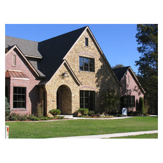 Buckskin tumbled stone residence - Traditional - Exterior - Oklahoma ...