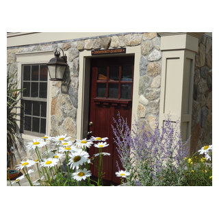 Cape Cod Inn with New England Stone Cladding, Retaining Walls, and ...