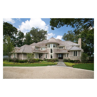 Cape Cod Stone and Shingle Style House with Bluestone front walk ...
