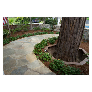Carmel Gold Quartzite Flagstone Walkway - Modern - Exterior - San ...