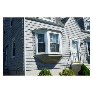 Cedar Shingle Siding Alside Pelican Bay Color: Cape Cod Gray & Sunrise ...