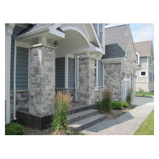 Chicago Are Exterior Stone Siding Transformation - Traditional ...