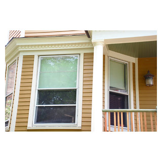 Chicago, IL Tuscan Gold Hardie Siding Exterior Remodel - Victorian ...