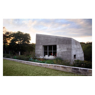 Concrete Studio Exterior at Dusk - Industrial - Exterior - Austin - by ...