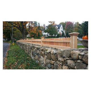 Connecticut Picket Fence on Stonewall - Traditional - Exterior - New ...