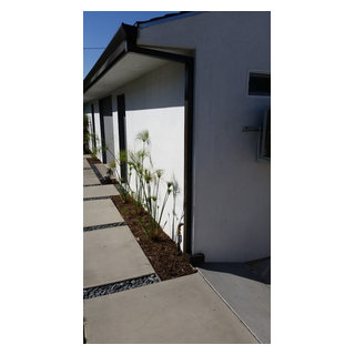 Costa Mesa, New Modern Home. Angle Face 5 inch Gutters, Smooth ...