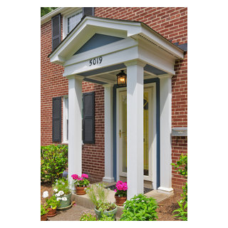 Covered front entry - Traditional - Exterior - DC Metro - by Merrill ...