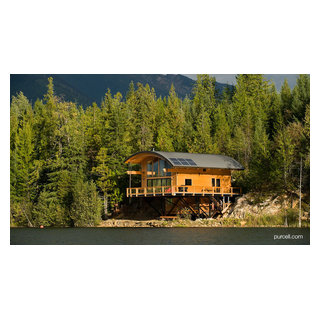 Contemporary Barrel Roof Timber Frame Cottage - Contemporary - Exterior ...