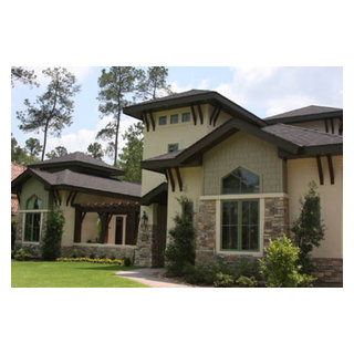 Custom Home Exteriors - Exterior - Houston - by Guy M. Land Designer ...