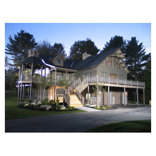 Custom Log Home for Extreme Makeover: Home Edition - Rustic - Exterior ...