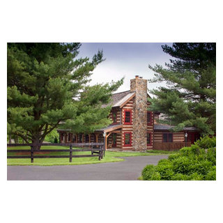 Custom Log Home with Stone - Rustic - Exterior - Other - by StoneMill ...