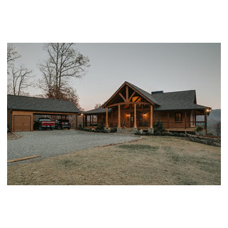 Custom Satterwhite Log Home at Red Rox Farm - Rustic - Exterior ...