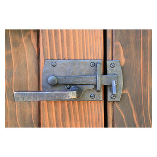 Dark Bronze Contemporary Lever Latch with Square Handle - Contemporary ...