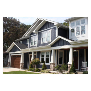 Deep Ocean James Hardie Siding | Kirkwood, MO - Farmhouse - Exterior ...