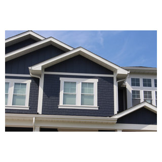 Deep Ocean James Hardie Siding | Kirkwood, MO - Farmhouse - Exterior ...