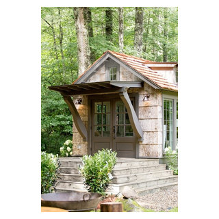 Designer Cottages | Tiny Home | Bark Siding - Rustic - Exterior - Other ...