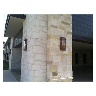 Electric Lanterns Mounted on Columns - Modern - Exterior - Charlotte ...