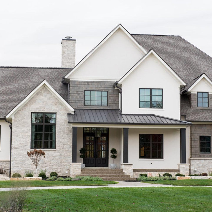 Brick Soldier Course Accent Stone Veneer - Photos & Ideas | Houzz