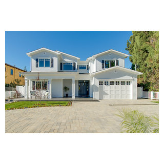 Encino Beach Style New Construction Home - Beach Style - Exterior - Los ...