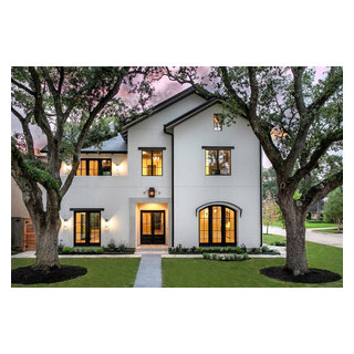 European Inspired Transitional Home - Transitional - Exterior - Houston ...