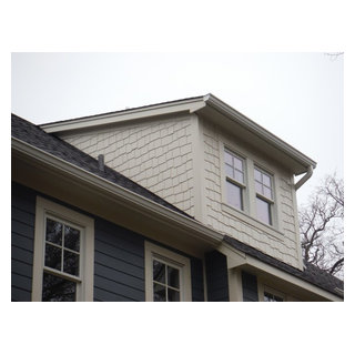Evening Blue Lap Siding w/ Shingle Siding and Board & Batten Siding ...